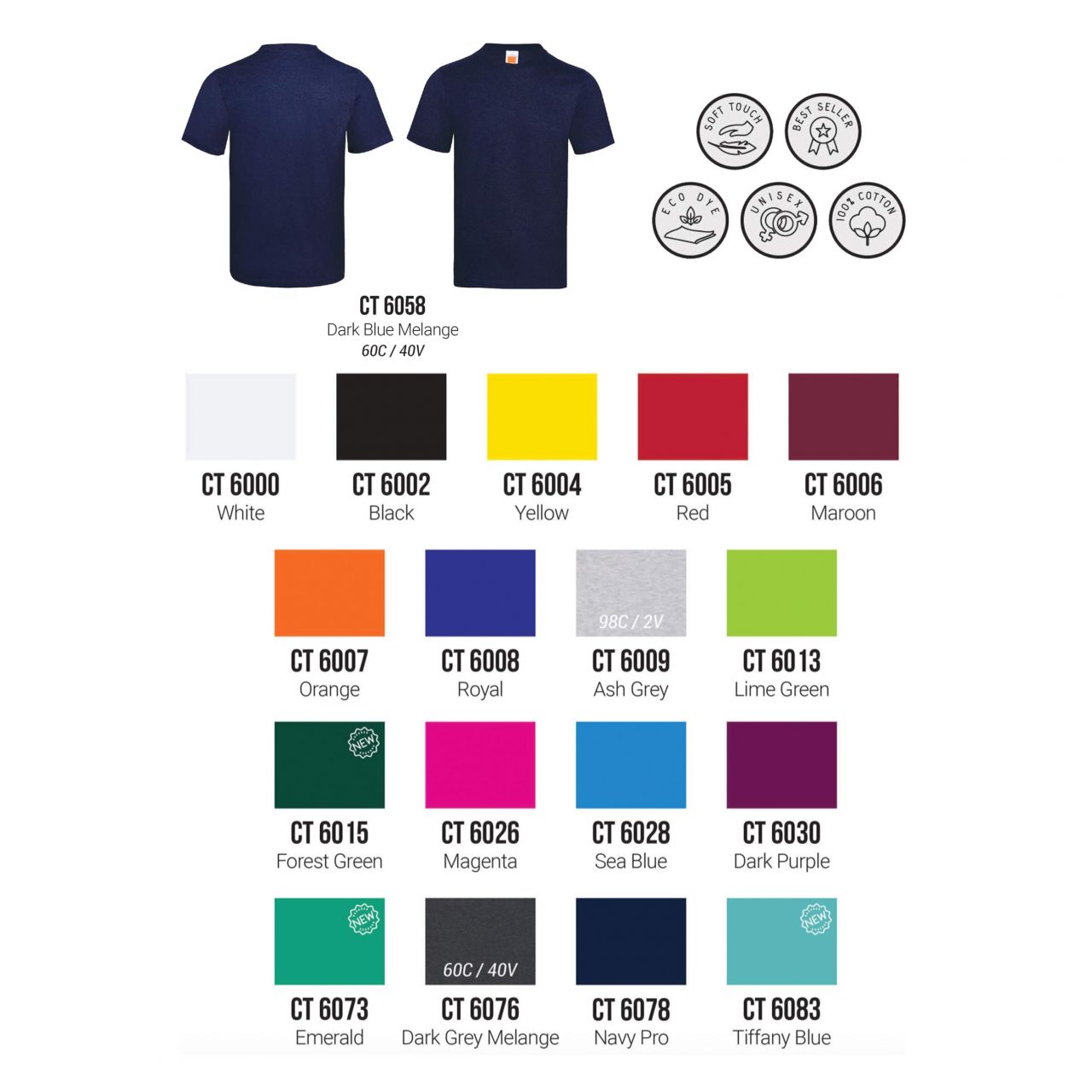 Custom Cotton Round Neck T-Shirt Printing in Singapore | Monster Prints